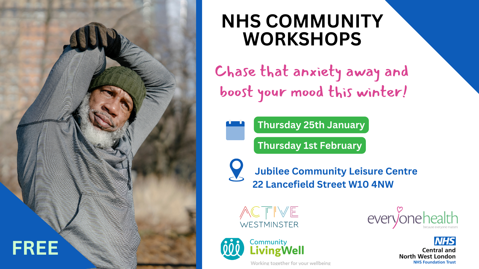 Access FREE NHS Community Workshops This Winter! - ActiveWestminster