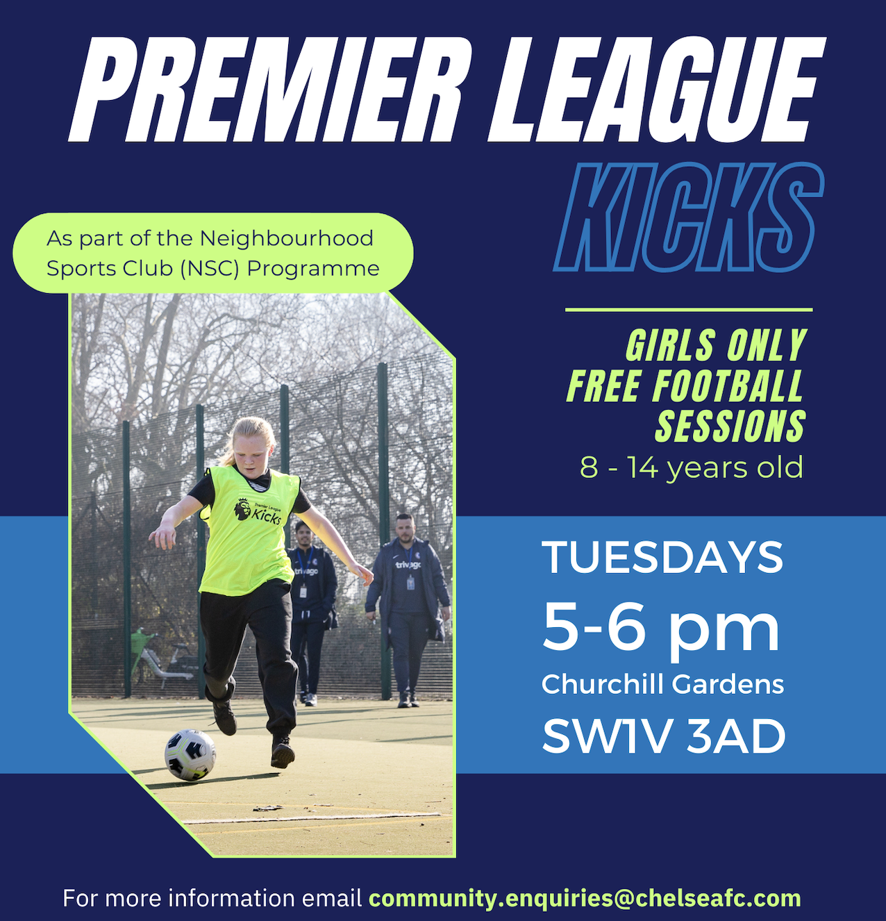 NSC Premiere League Kicks - Girls Only Sessions - ActiveWestminster