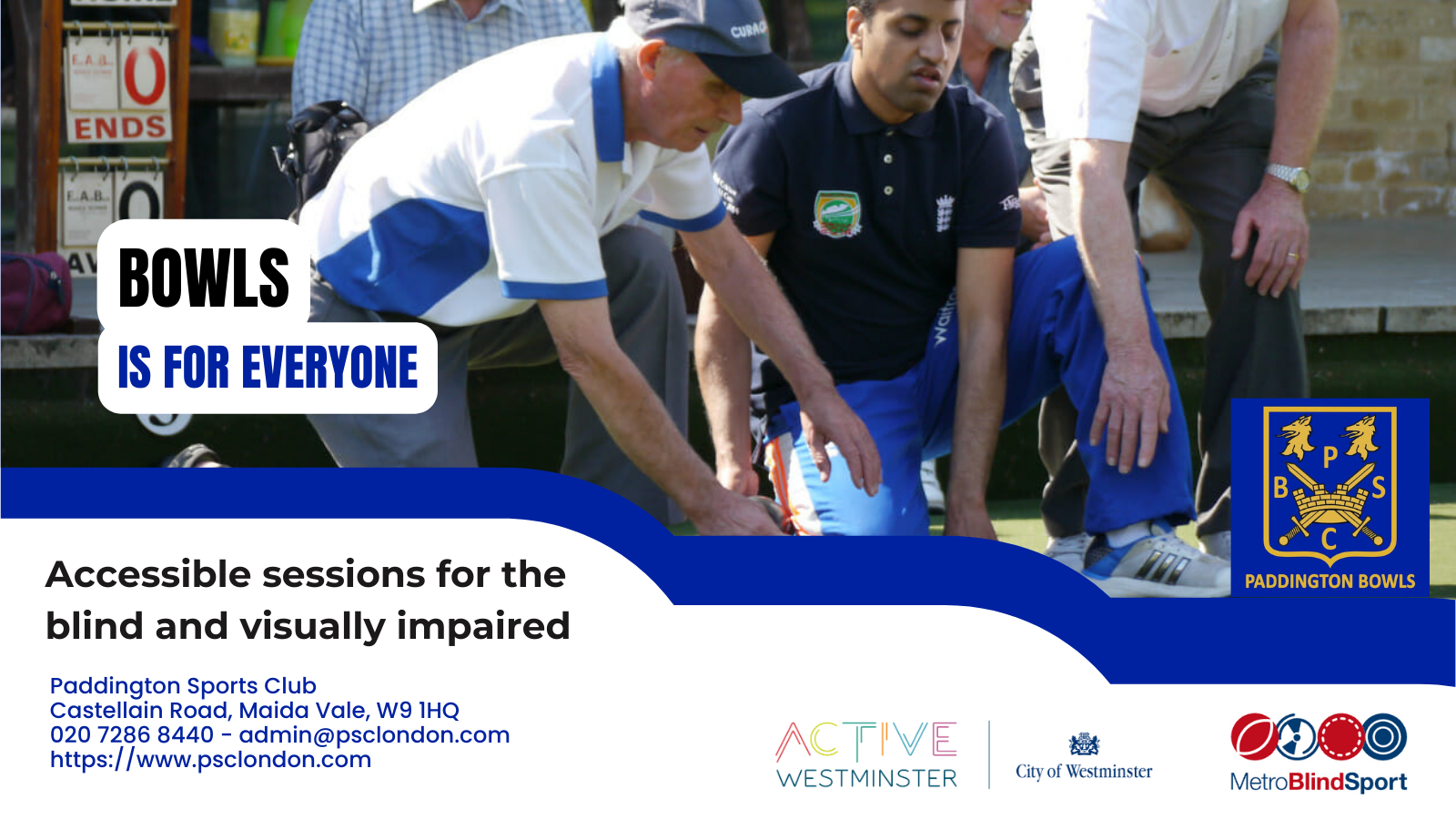 Empowering and accessible sessions of Bowls for the blind and visually ...