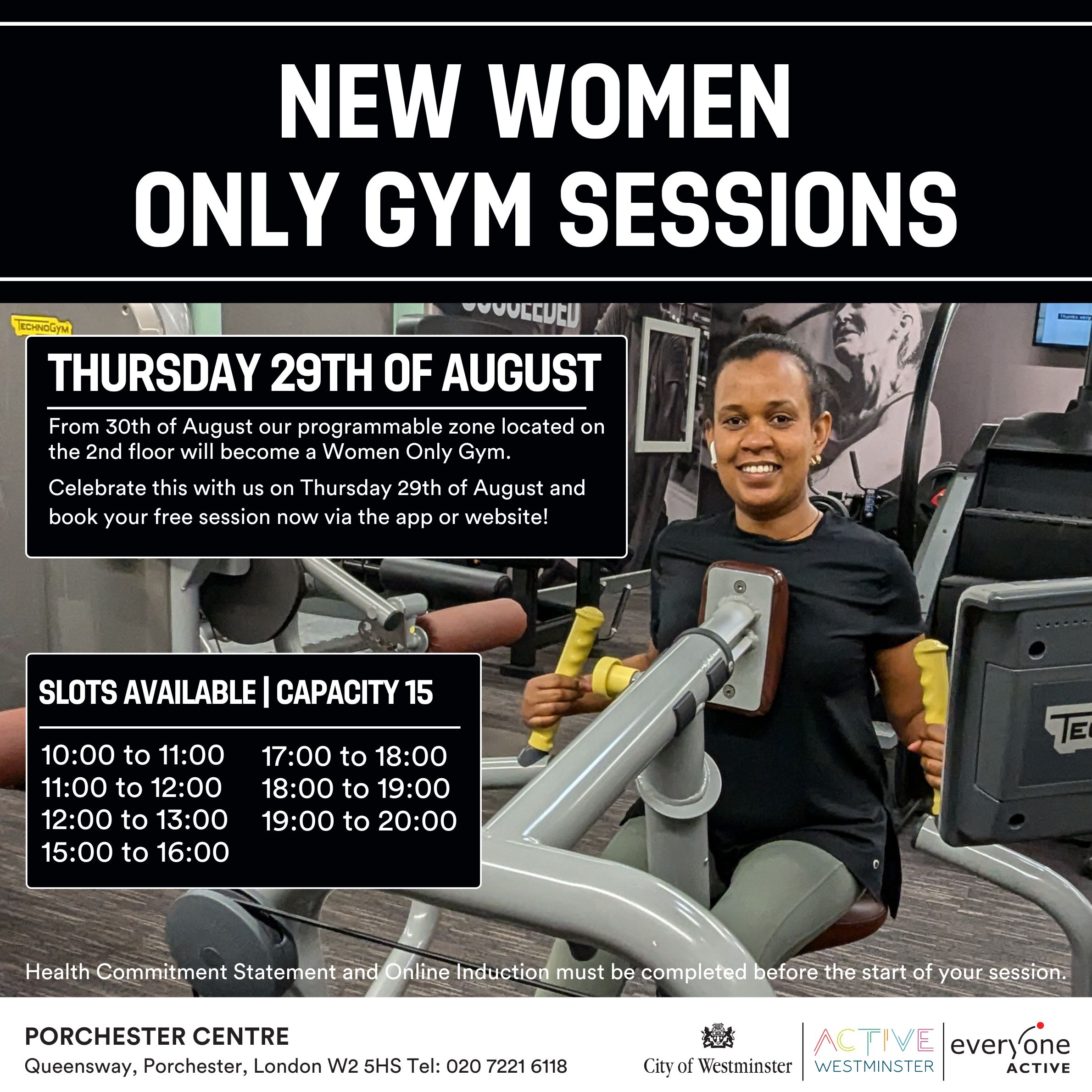 New Women Only Gym Sessions at Porchester - ActiveWestminster