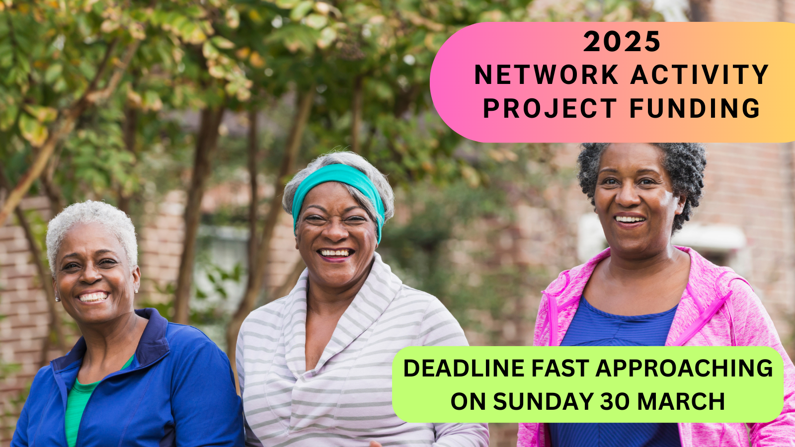 JUST OVER A WEEK TO GO! Network Funding Applications closing on Sunday ...