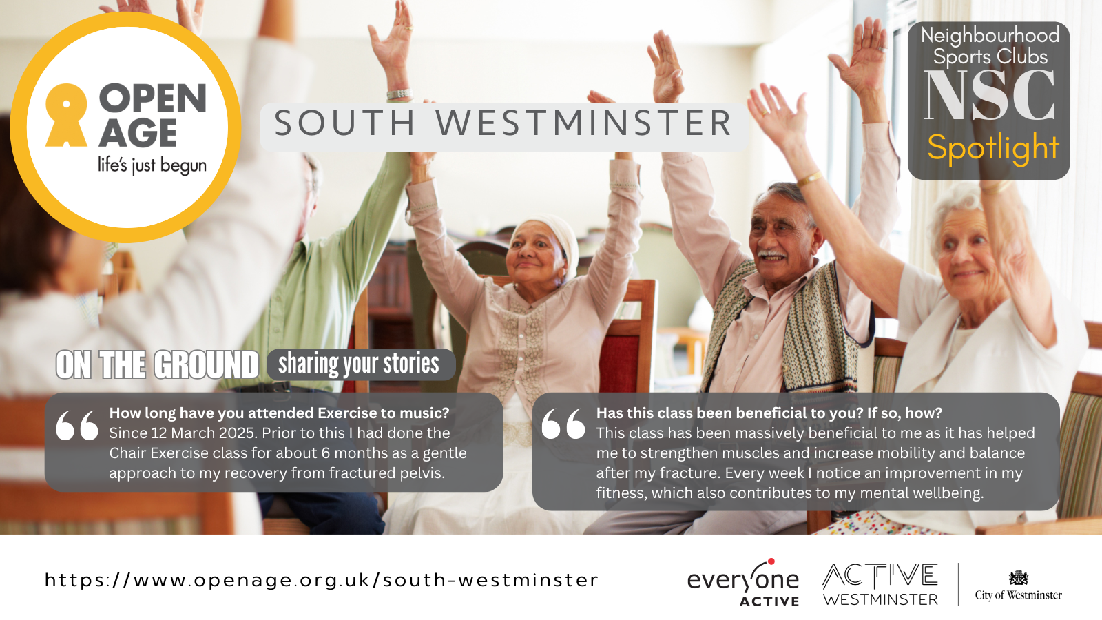 On The Ground - Sharing Your Stories: August's NSC Spotlight - ActiveWestminster